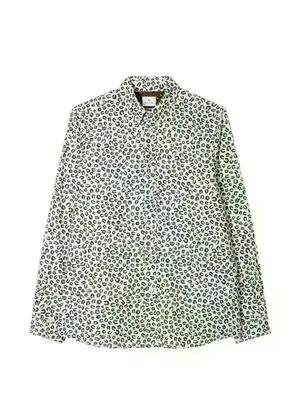 Paul Smith Animal Print Corduroy Button-down Shirt - Neutrals