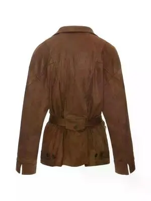 URBANCODE Belted Patch-pockets Jacket - Brown