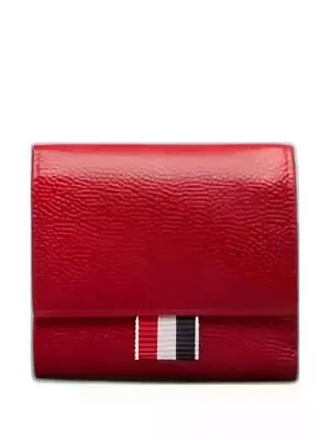 Thom Browne Pebble-grain Coin Compartment Small Purse - Red