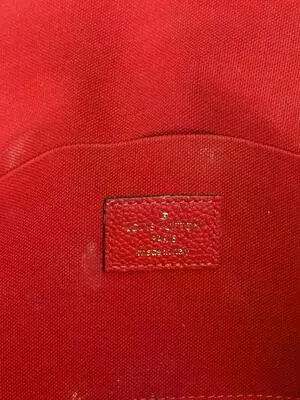 LOUIS VUITTON Felicie Pochette Monogram Empreinte Leather - Red