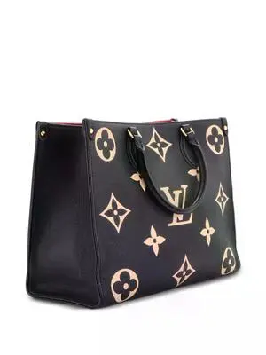 LOUIS VUITTON Onthego Tote Bicolor Monogram Empreinte Giant Mm Shoulder Bag - Black