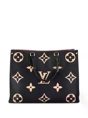 LOUIS VUITTON Onthego Tote Bicolor Monogram Empreinte Giant Mm Shoulder Bag - Black