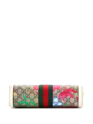 Gucci Ophidia Chain Shoulder Bag Flora Gg Coated Canvas Small - Brown