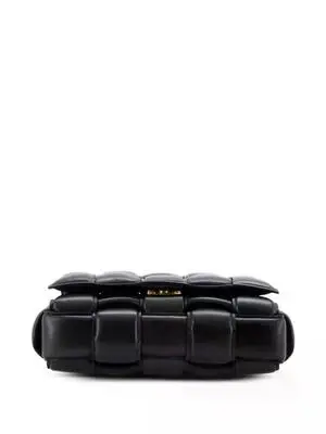 Bottega Veneta Cassette Chain Padded Maxi Intrecciato Leather Crossbody Bag - Black