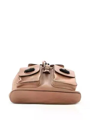 Gucci Bamboo Tassel Leather Medium Backpack - Neutrals