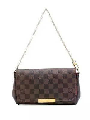 LOUIS VUITTON 2015 Damier Ebene Favorite Pm Satchel - Brown