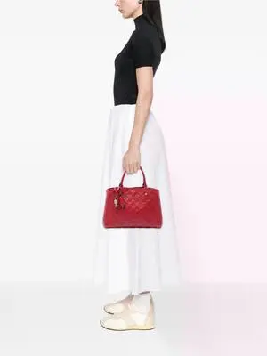 LOUIS VUITTON 2015 Monogram Empreinte Montaigne Mm Satchel - Red