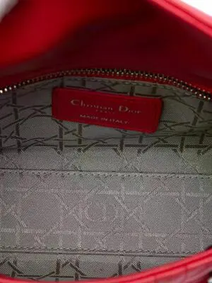 Dior 2012 Mini Lambskin Cannage Lady Satchel - Red