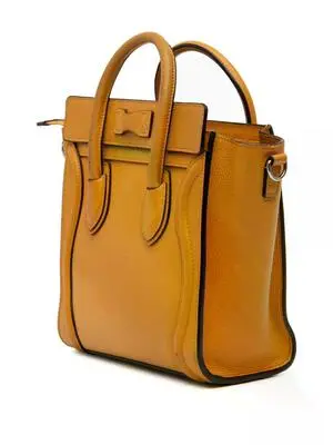 Celine 2014 Nano Leather Luggage Tote Satchel - Yellow