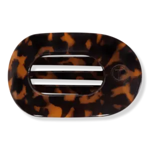 TELETIES Medium Flat Round Hair Clip - Tortoise