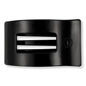 TELETIES Medium Flat Rectangle Hair Clip - Jet Black