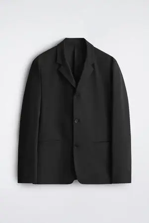 Cos Slim Unstructured Tech-twill Blazer - Black