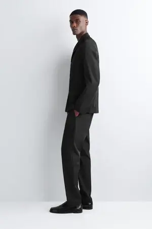 Cos Slim Unstructured Tech-twill Blazer - Black