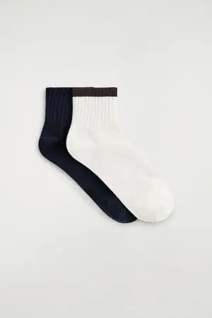 Cos 2-pack Ribbed Sports Socks - Navy