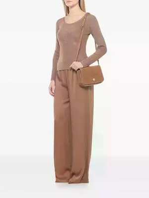 Fabiana Filippi Fine Knit Long Sleeve Sweater - Brown