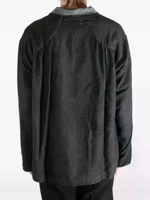 MUTEDANCE Chest-pocket Check-collar Shirt
