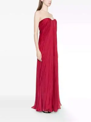 Alexander McQueen Draped Maxi Dress - Red