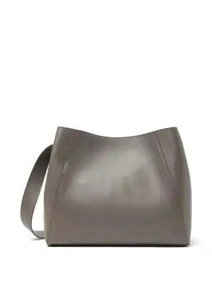 Peserico Leather Shoulder Bag With Logo