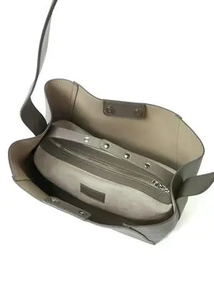 Peserico Leather Shoulder Bag With Logo