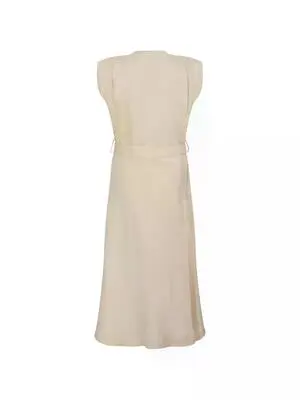 SLOWEAR V-neck Tie Dress