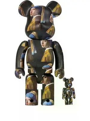 MEDICOM TOY Be@rbrick Johannes Vermeer 100% And 400% Figure Set - Black