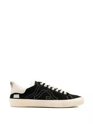 SPRINGA Wavy Logo-appliqué Sneakers - Black