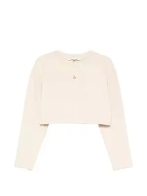 MERCI Anchor Print Cropped Sweatshirt