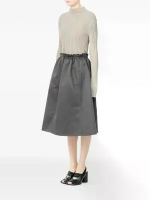 MAISON MARGIELA Ruffled Detail Midi Skirt