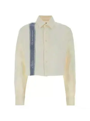 JW Anderson Cropped Stripe-detail Shirt