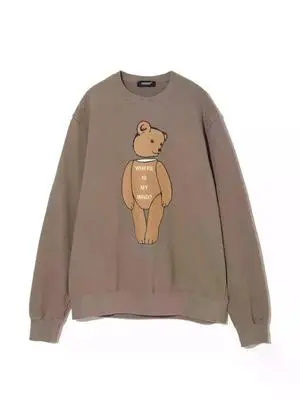 Undercover Teddy-print Sweatshirt - Brown