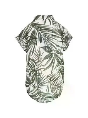 Bogner Leaf-print Button Down Blouse