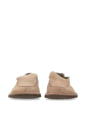 ALEXANDER HOTTO Foldable-heel Suede Loafers - Neutrals