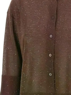 KANGRA Sequin-embellished Buttoned Cardigan