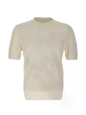 GRAN SASSO Woven Design Short Sleeve Sweatshirt