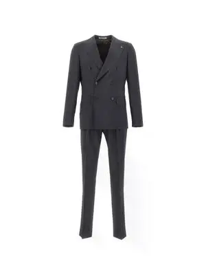 Corneliani Double-breasted Suit - Black