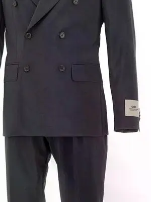 Corneliani Double-breasted Suit - Black