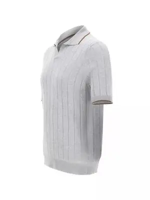 GRAN SASSO Ribbed-trim Polo-collar T-shirt