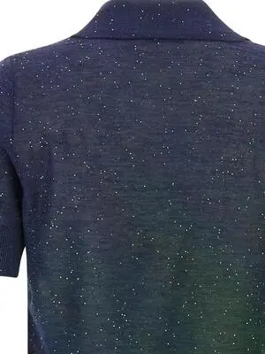 KANGRA Sequin V-neck T-shirt