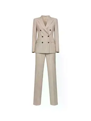 Tagliatore Pinstriped Double-breasted Suit - Neutrals