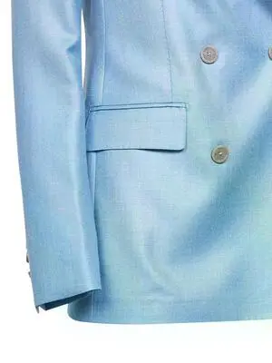 Tagliatore Peak-lapel Double-breasted Blazer - Blue