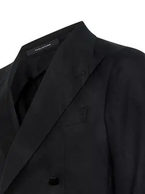 Tagliatore Double-breasted Peak-lapel Blazer - Black