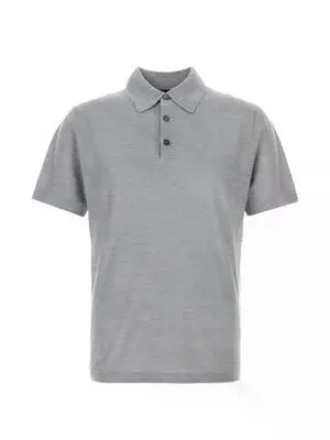 Brioni Melange Polo Shirt - Grey