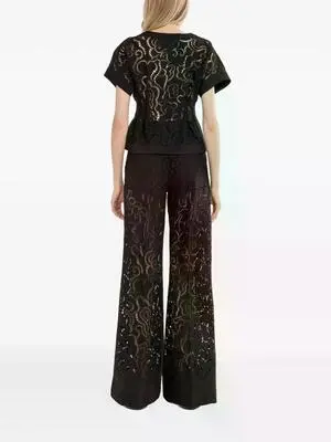 NISSA Floral-embroidered Jacket - Black