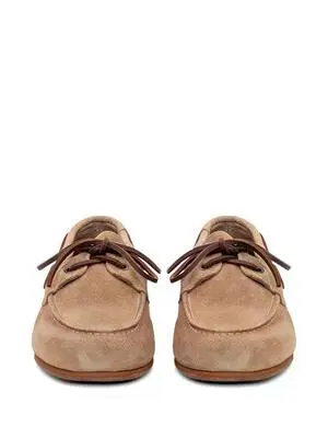 SEBAGO Lace-up Suede Boat Shoes - Neutrals
