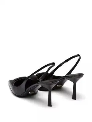 Prada 75mm Triangle-logo Pumps - Black