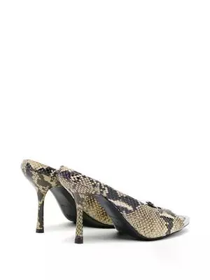 DIESEL® D-diam's Python-effect Heeled Mules
