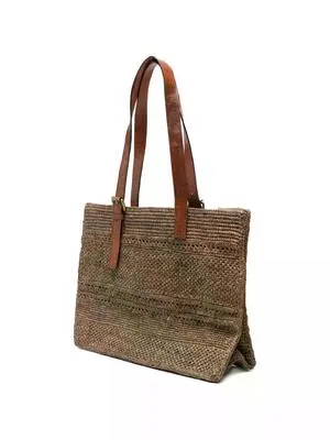 IBELIV Nomade Woven Raffia Tote Bag - Brown