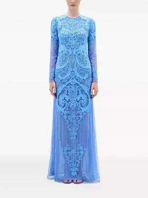 Silvia Tcherassi Lace Long-sleeve Maxi Dress