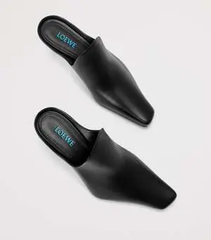 Loewe Leather Emily Heeled Mules 45 - Black