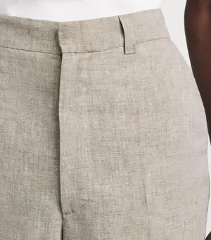 YVES SALOMON Linen Straight Trousers